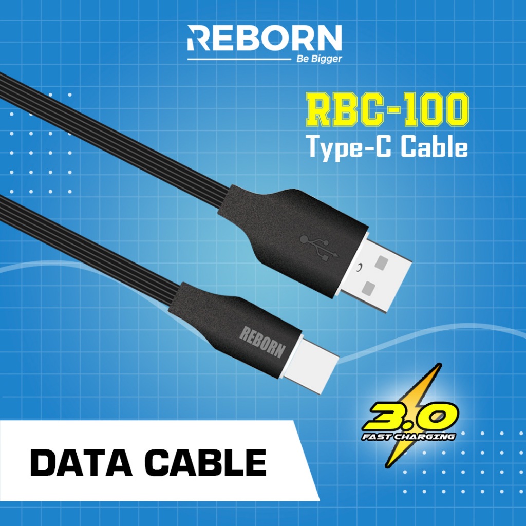 Jual Kabel Data Reborn RBC100 TYPE-C Panjang 1meter Fast Charging ...