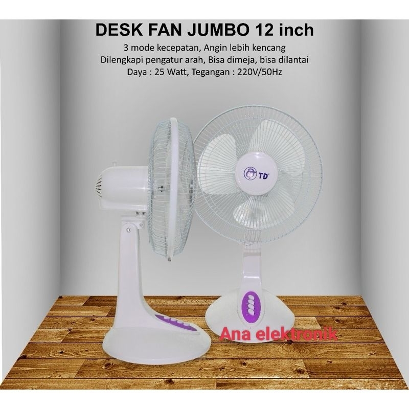 Jual KIPAS ANGIN DUDUK / GANTUNG TD 12 INCI ( 2 IN 1) | Shopee Indonesia