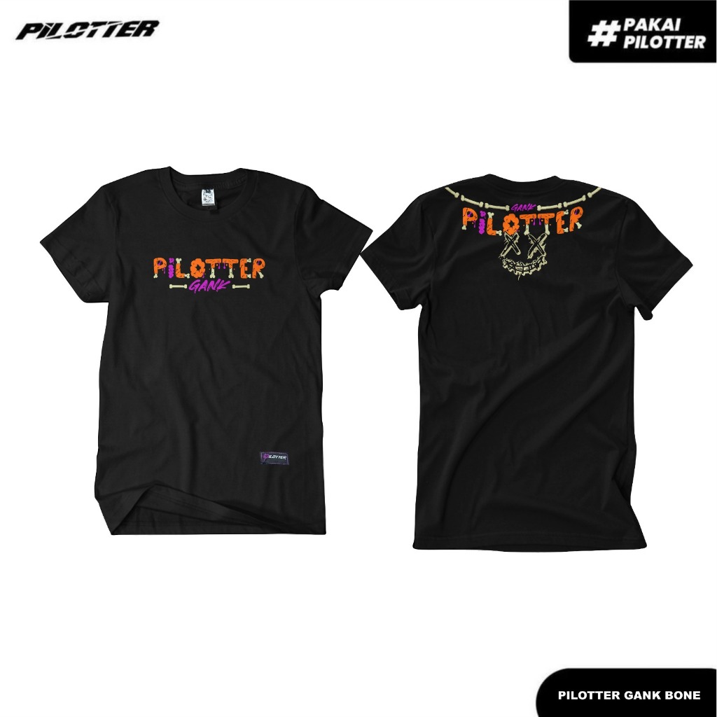 Jual KAOS PILOTTER GANK BONE FREE STIKER ORIGINAL KAOS RACING PILOTTER ...