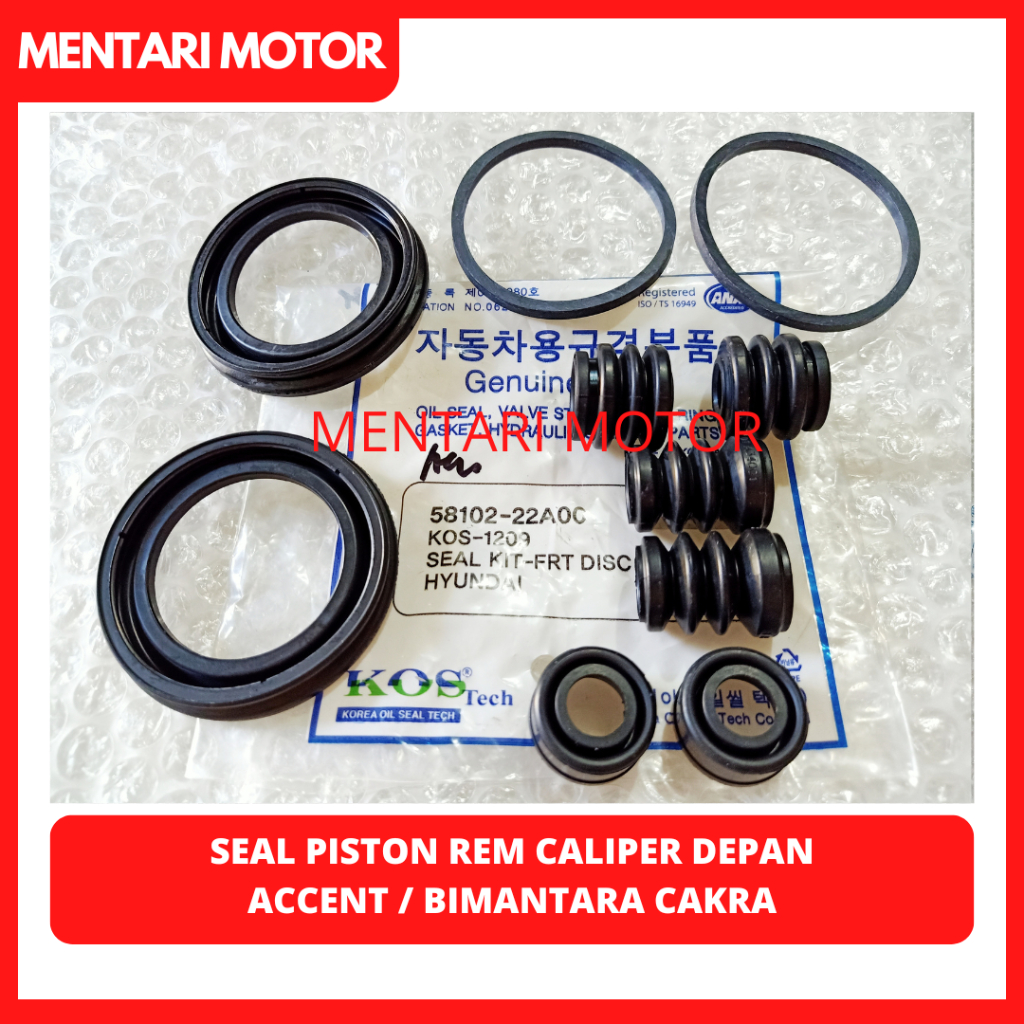 Jual Seal Kit Piston Kaliper Rem Depan Caliper Hyundai Accent Bimantara ...