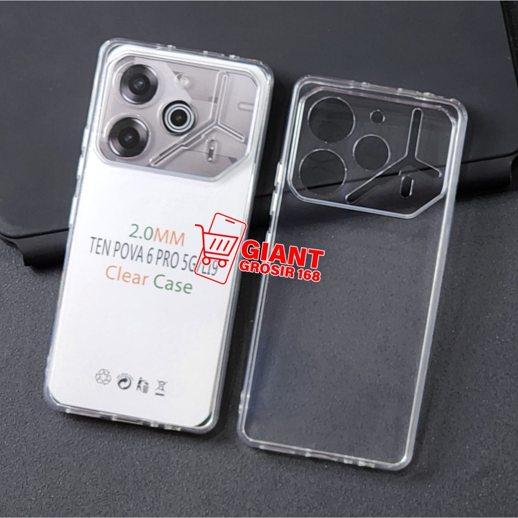 Jual TECNO POVA 6 PRO 5G CASE CLEAR HD 2.0MM CASE BENING TRANSPARAN ...