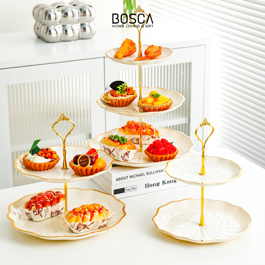 Jual Bosca Living - Cassia Cake Tray / Piring Kue Tingkat / Tempat Kue ...