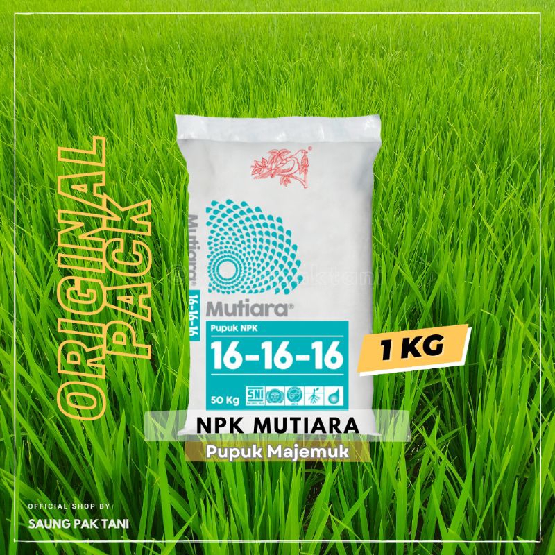 Jual PUPUK NPK MUTIARA 16 16 16 MEROKE KEMASAN ORIGINAL 1 KG | Shopee Indonesia