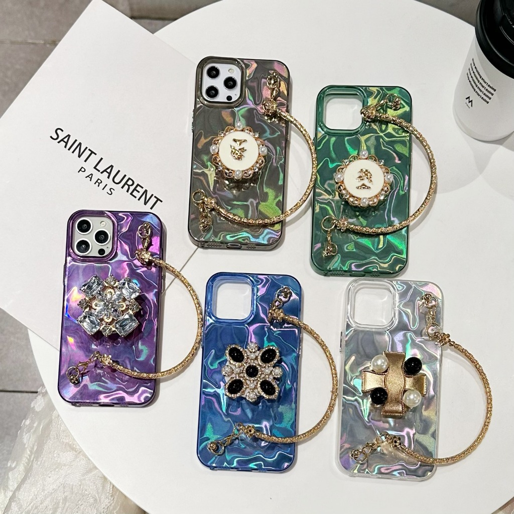 Jual GC172 Textured waterry Ripple Hologram With Charm Case Hardcase ...