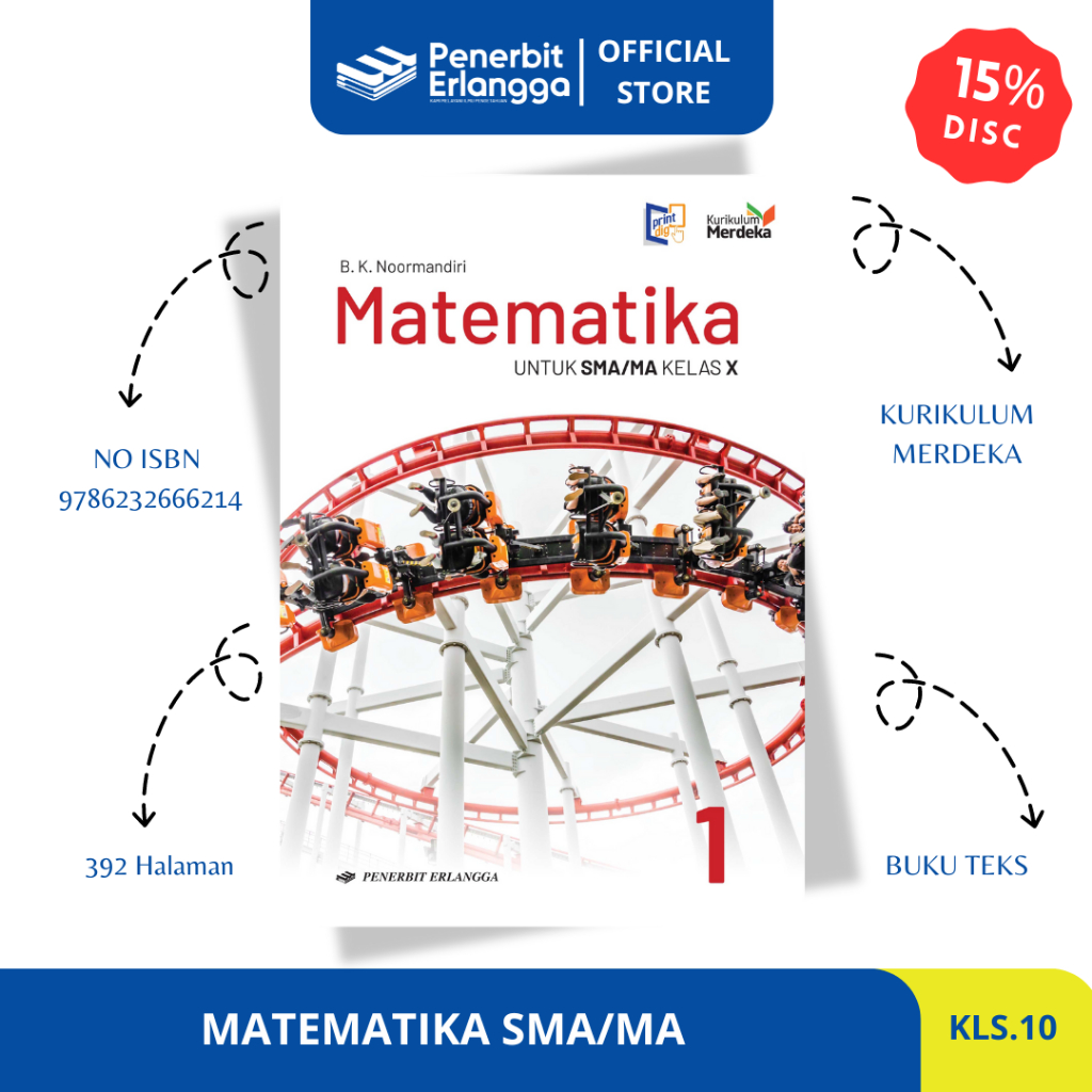 Jual [Erlangga Official] Matematika Sma/Ma Kelas 10 Kurikulum Merdeka | Shopee Indonesia