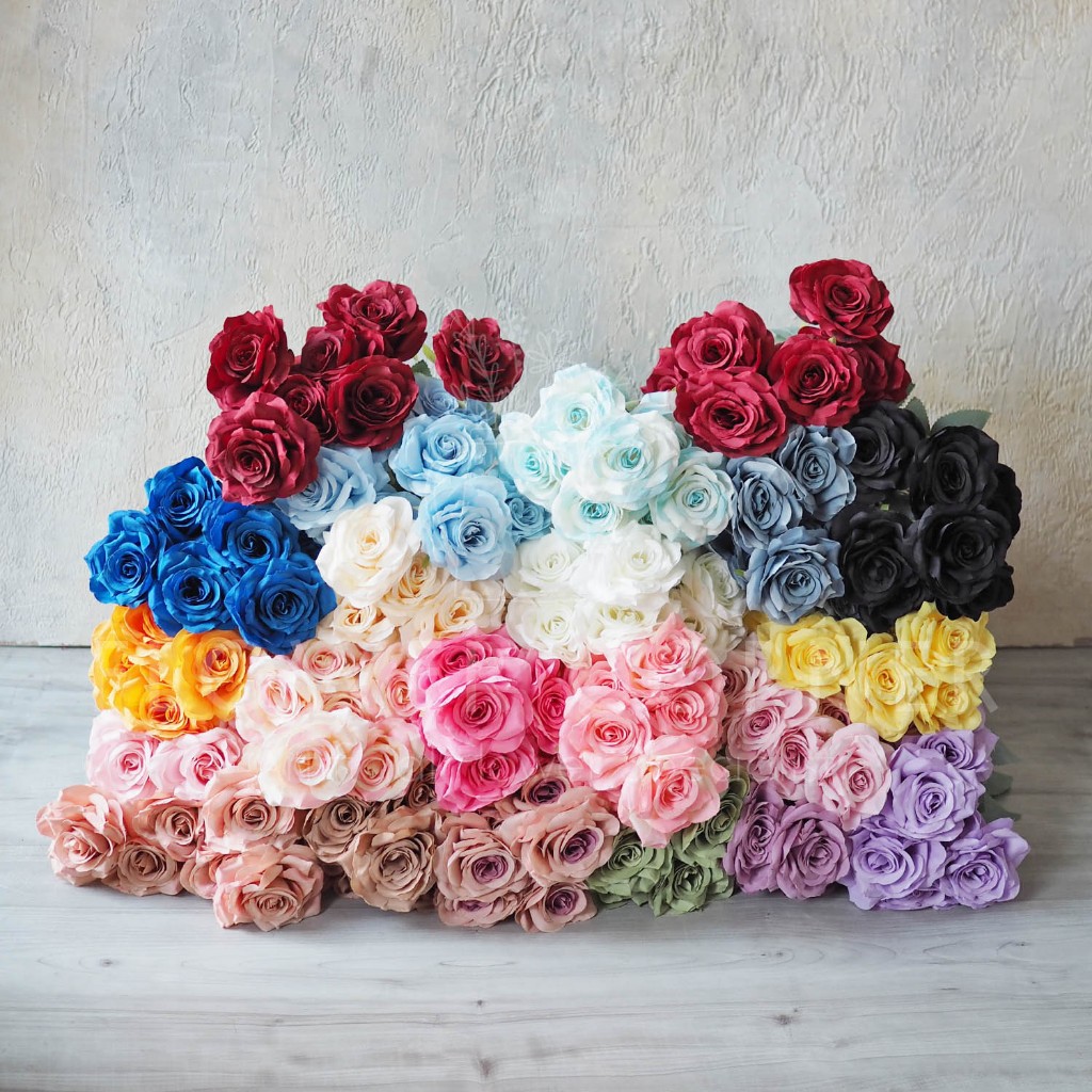 Jual Bunga Artificial Rose Mawar 7 Kuntum Bold Colors (B24104) | Shopee ...