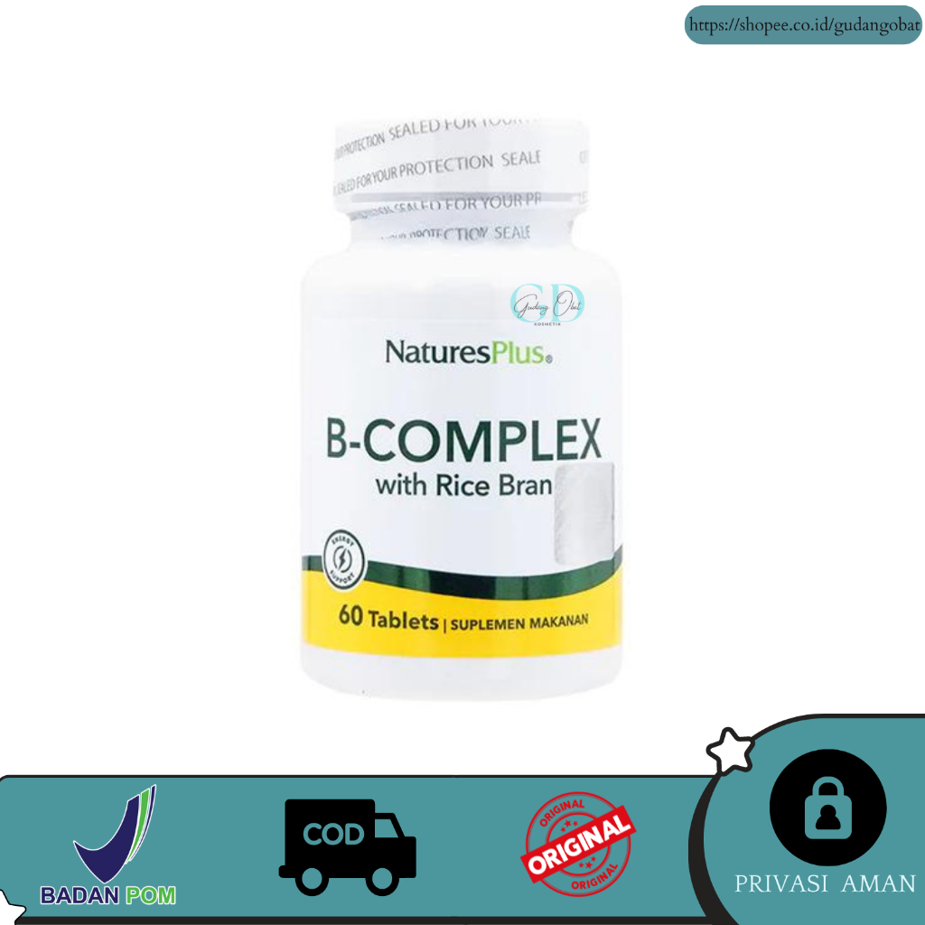 Jual NATURE'S PLUS B COMPLEX 60'S, B KOMPLEK, B COMPLEX, SARAF ANTI ...