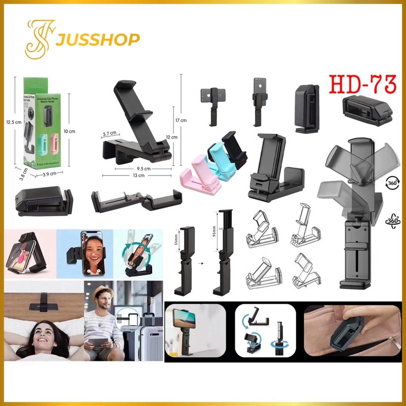Jual Holder Hp Jepit HD-73 Holder Lipat Dudukan Smartphone Stand Holder ...