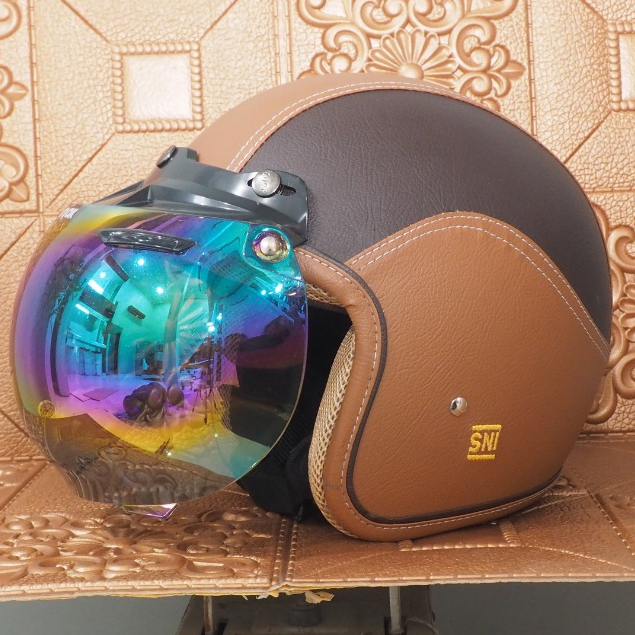 Jual BOGO HELM BOGGO CLASSIC SNI DEWASA PRIA DAN WANITA HELMET RETRO ...