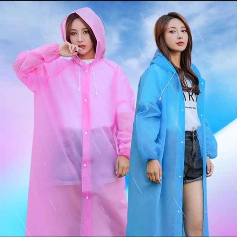 Jual Jas Hujan Poncho Eva Dewasa Waterproof Raincoat Anti Air Mantel ...