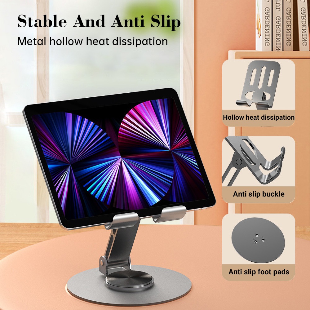 Jual Metal Iron HP Holder 360 Degree Rotation Multifunction Desktop ...
