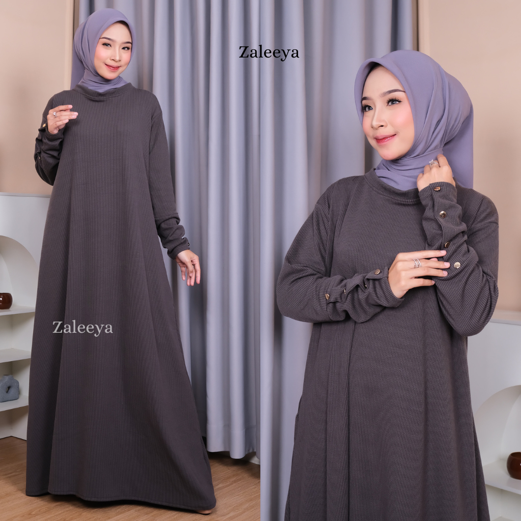 Jual Gamis Inara Knit Import Premium Terbaru Dress Formal Casual Kekinian Wudhu Friendly ...