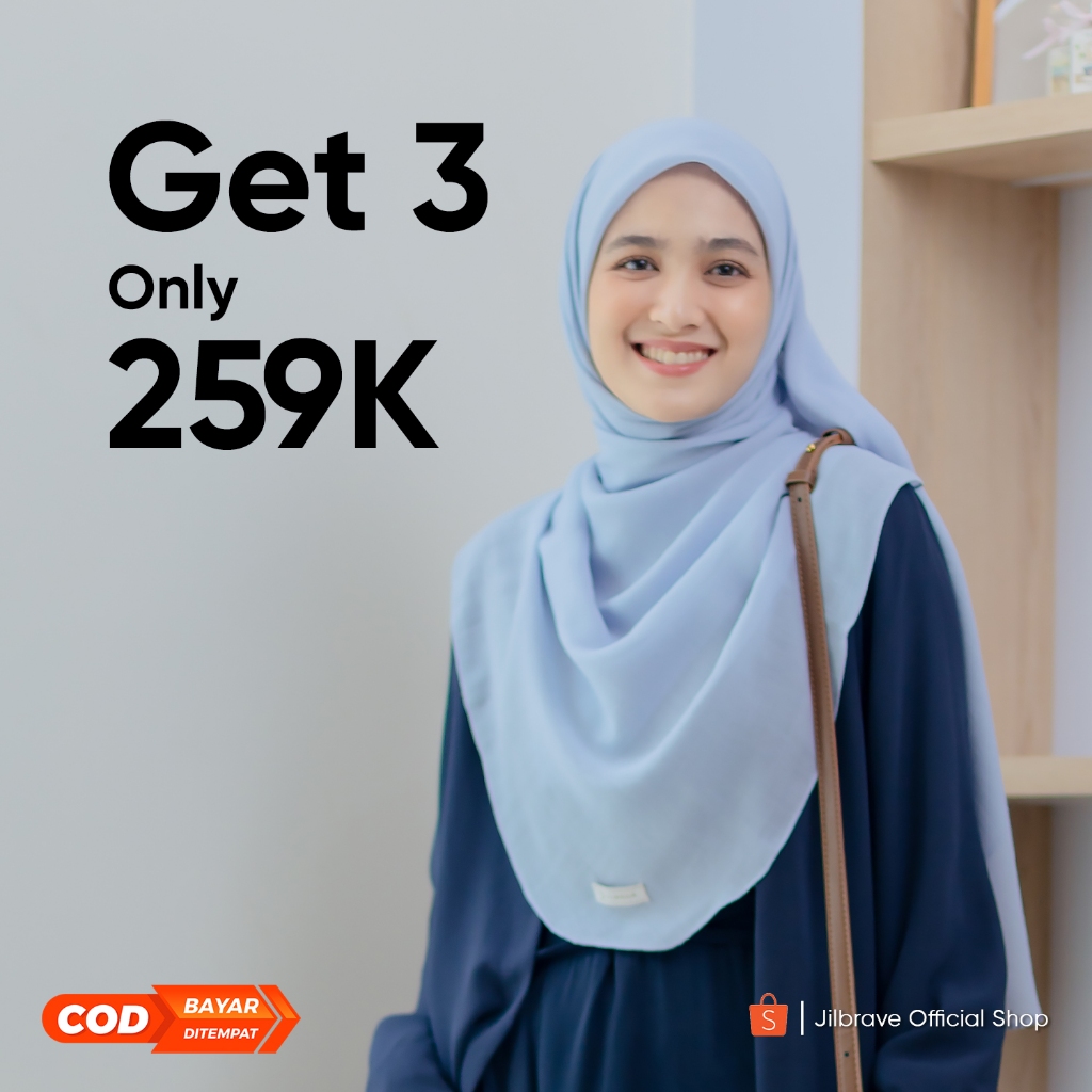 Jual Jilbrave Yaffa Hijab Malay Tudung Curve Malaysia Kerudung Segiempat Oval 3 Sisi Shopee 