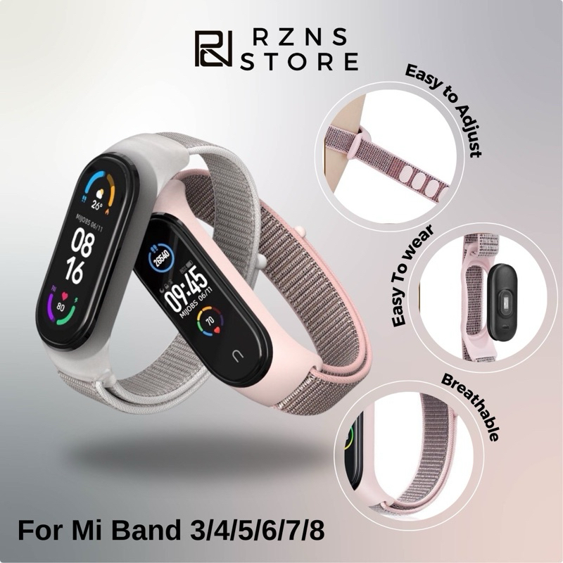 Jual Nylon Strap Xiaomi Mi Band 9 8 7 6 5 4 3 / Tali Miband 3 4 5 6 7 8 9 Nilon | Shopee Indonesia