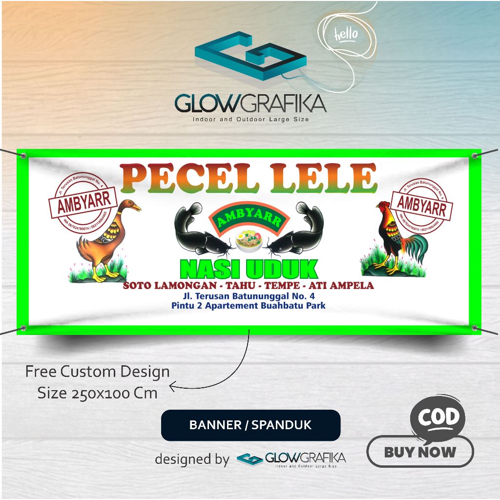 Jual Cetak Spanduk Banner Pecel Lele | Shopee Indonesia