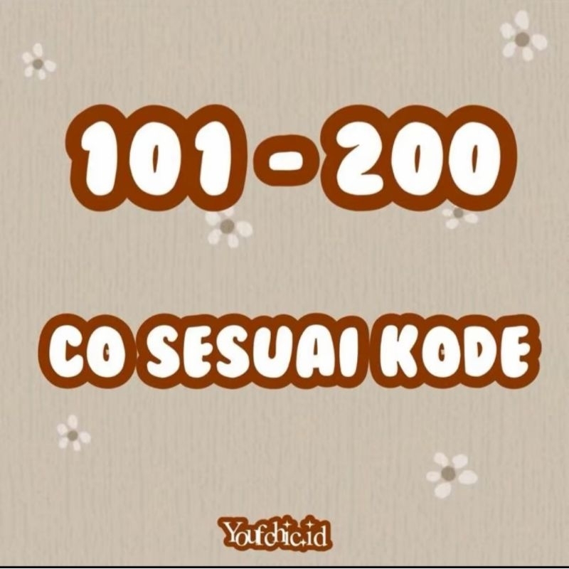 Jual KODE BARANG 101-200 | Shopee Indonesia