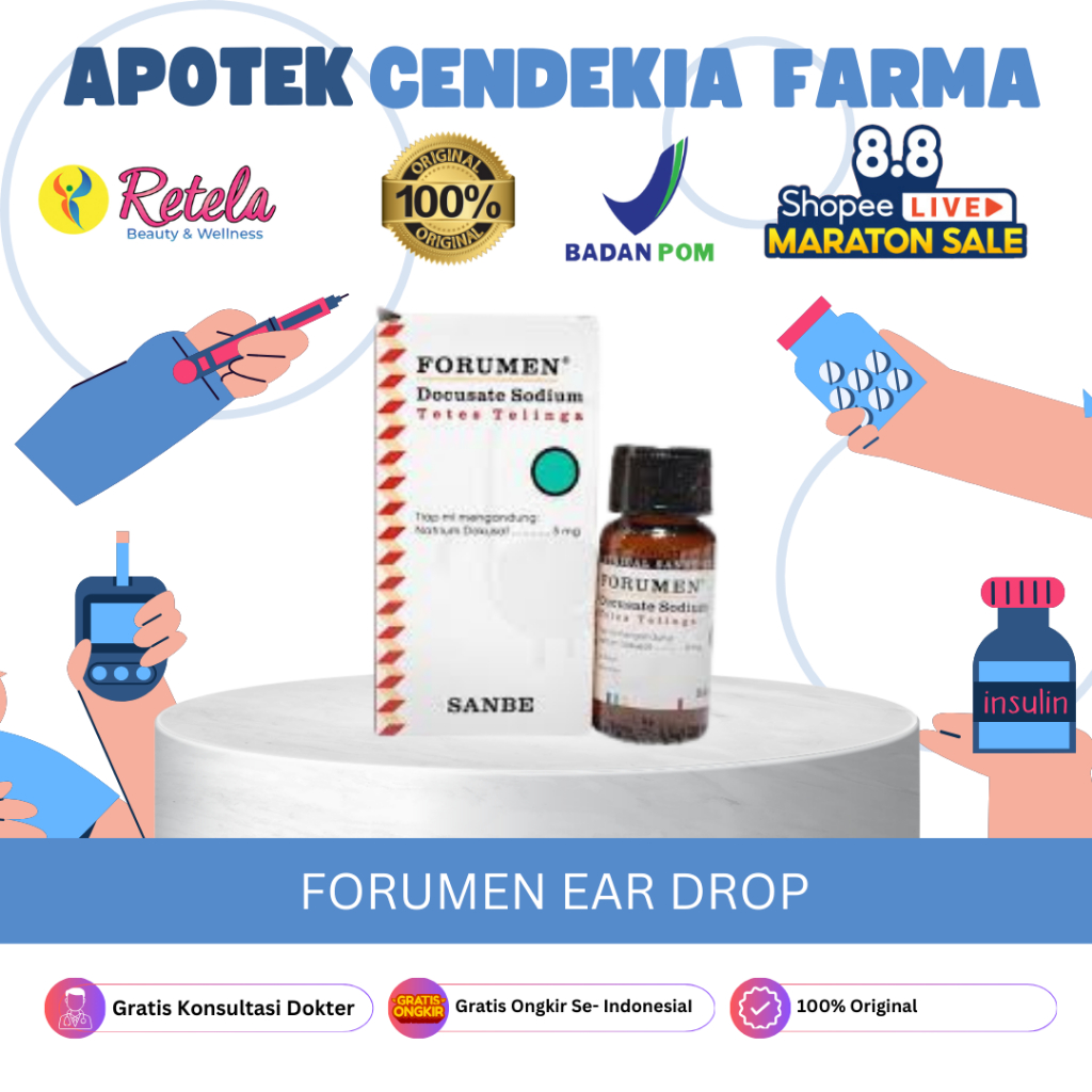 Jual FORUMEN EAR DROPS 1 BOTOL 10ML | Shopee Indonesia
