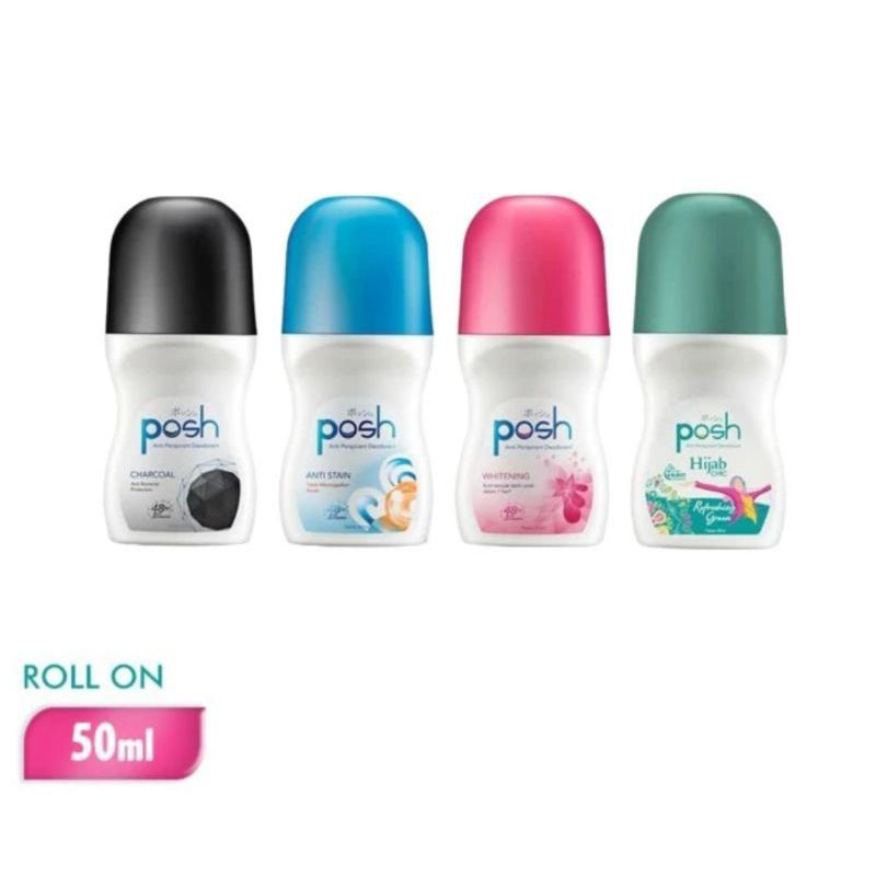 Jual Posh Roll On Deodorant Refreshing green | Whitening | 50 ml ...
