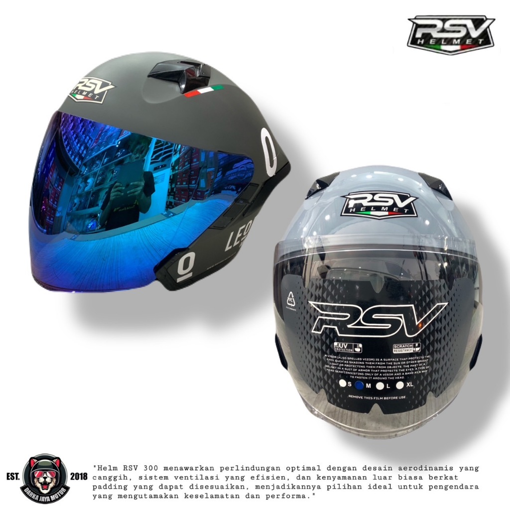 Jual HELM RSV SV300 SOLID LEOPARD PAKET GANTENG FLAT VISOR | HELM RSV ...