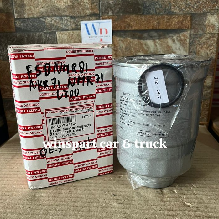 Jual Isuzu Fuel Filter Solar Asli I8-98037481-A ELF NMR81, NLR85, NPS81 ...
