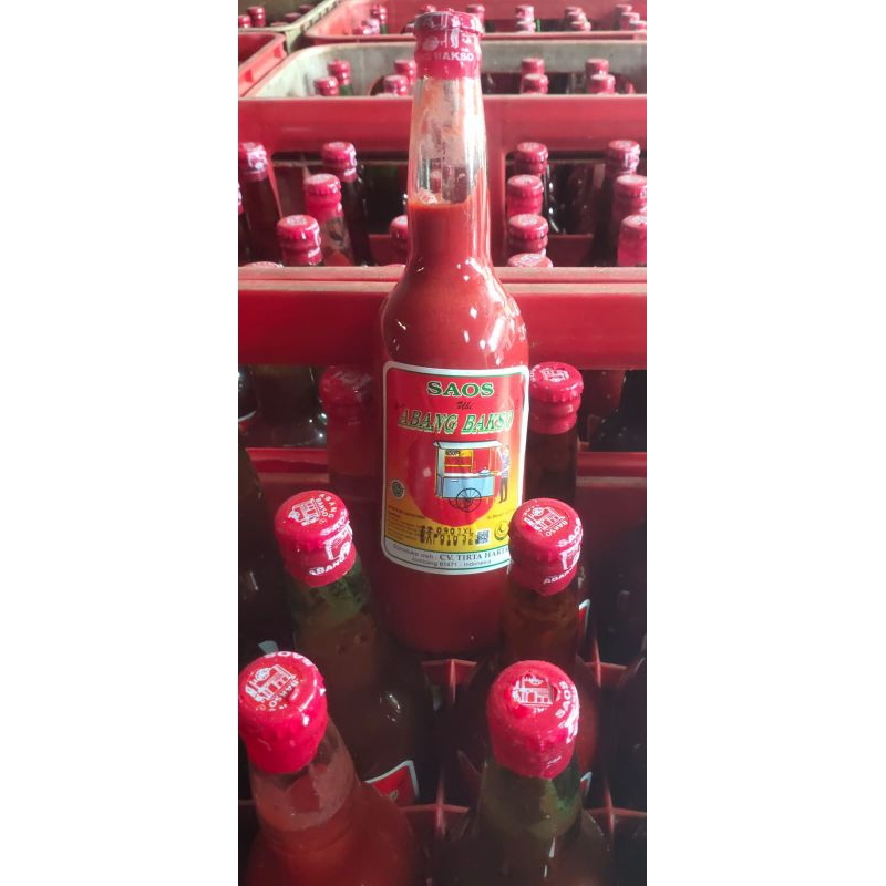 Jual saos tomat, saos ubi cap ABANG BAKSO, saos botolan 620ml. kemasan ...