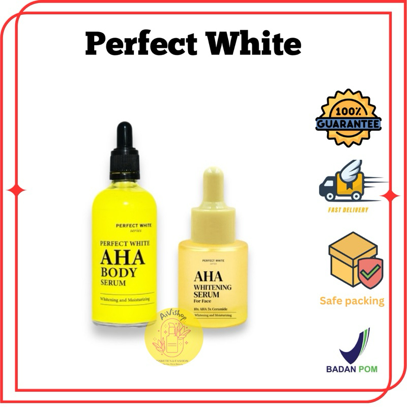 Jual PERFECT WHITE AHA BODY SERUM 50ML WHITENING SERUM | Shopee Indonesia