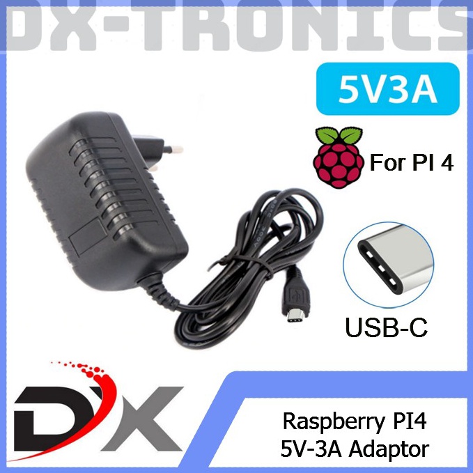 Jual Adaptor Raspberry PI 4 USB C 15W Adapter 5V 3A Power supply PI4 ...