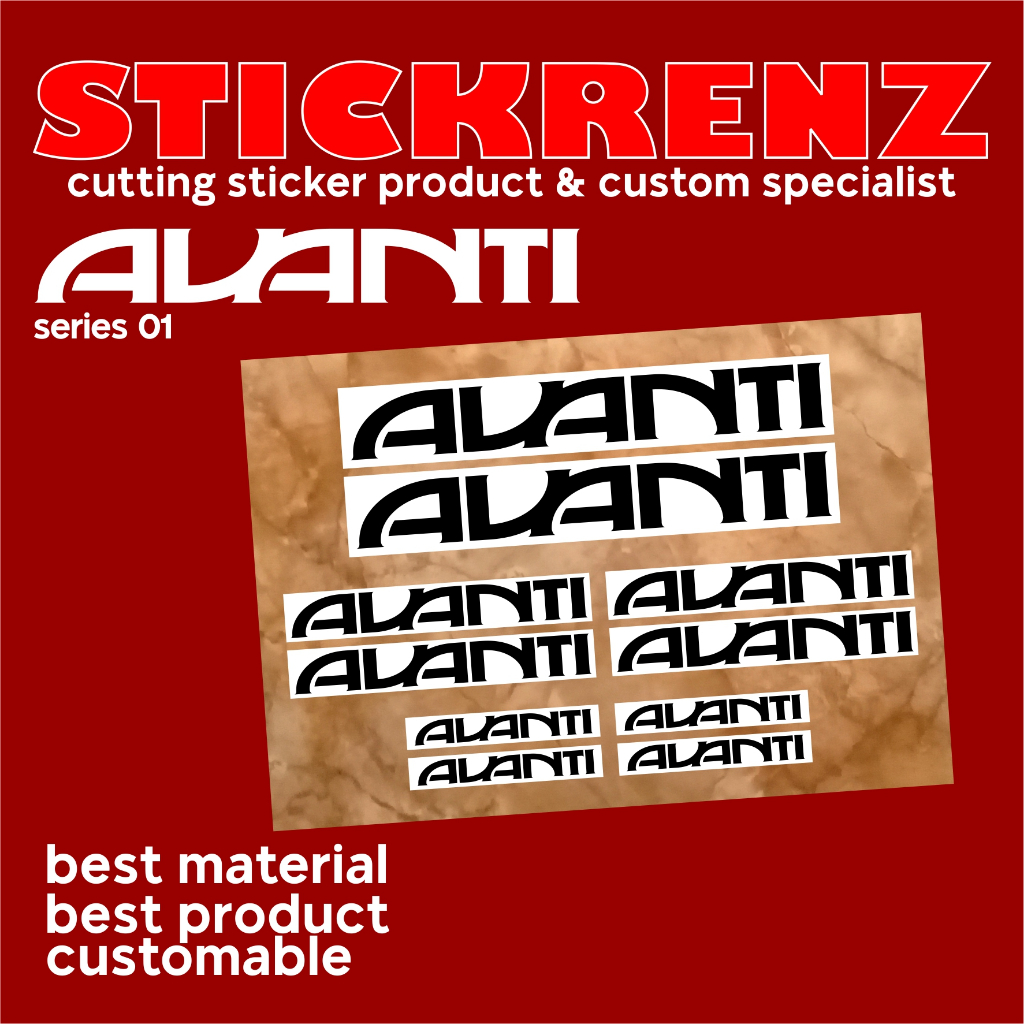 Jual Cutting Sticker Stiker Frame Sepeda Roadbike Avanti 01 Custom ...
