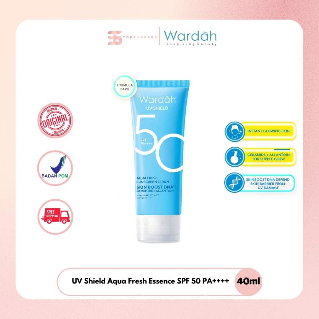 Jual Wardah UV Shield Aqua Fresh Essence (Biru) SPF 50 PA++++ | Shopee ...