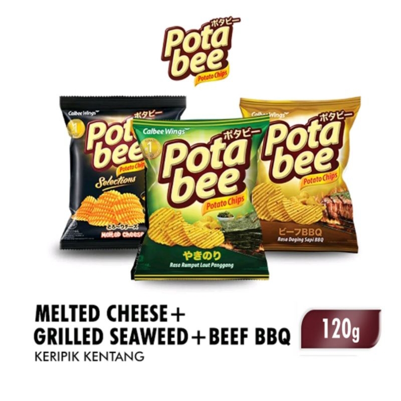 Jual POTABEE Potato Keripik Kentang Barbeque Beef | Seaweed 120 g ...