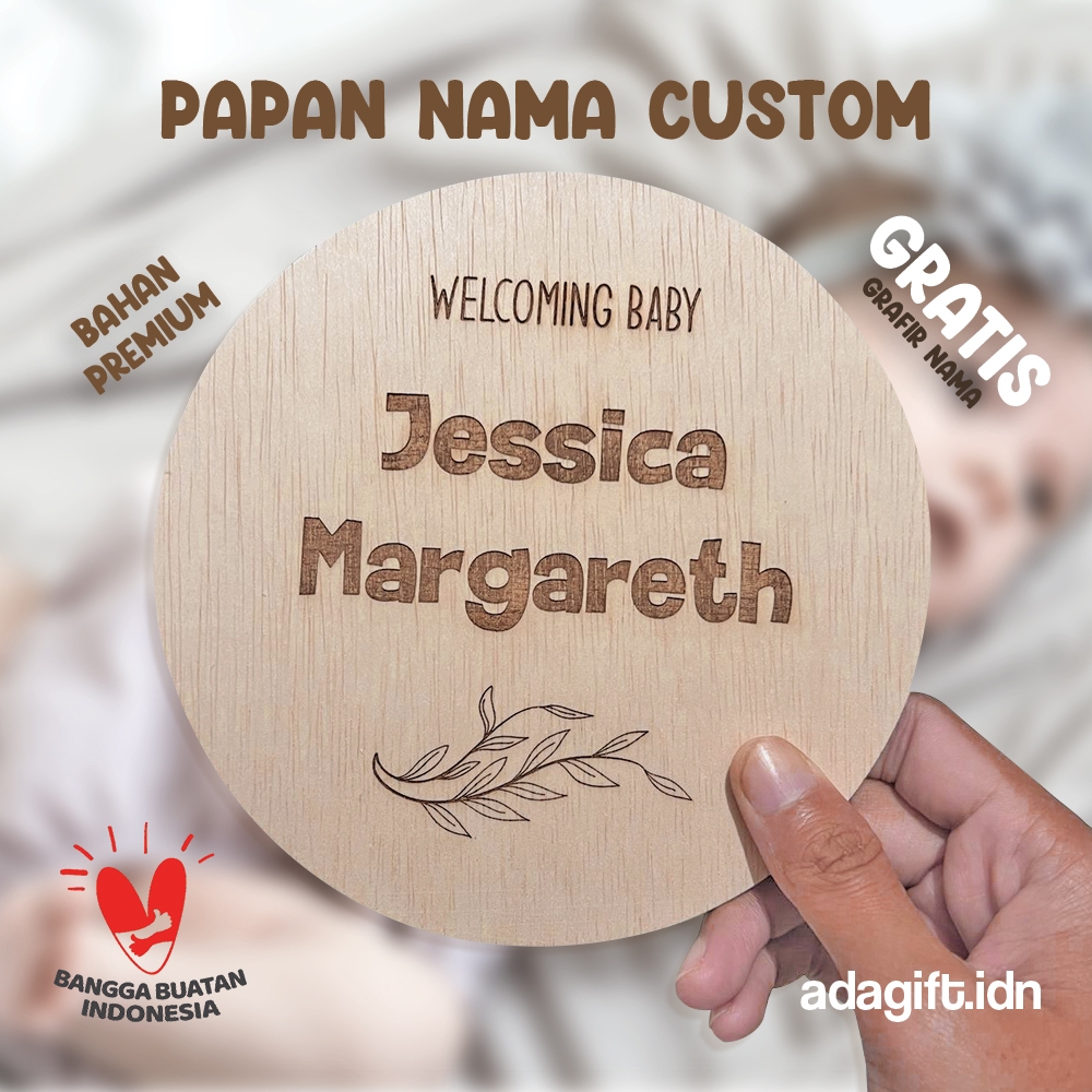 Jual CUSTOM Papan Nama Bayi New Born | Biodata Bayi | | Props Fotografi ...