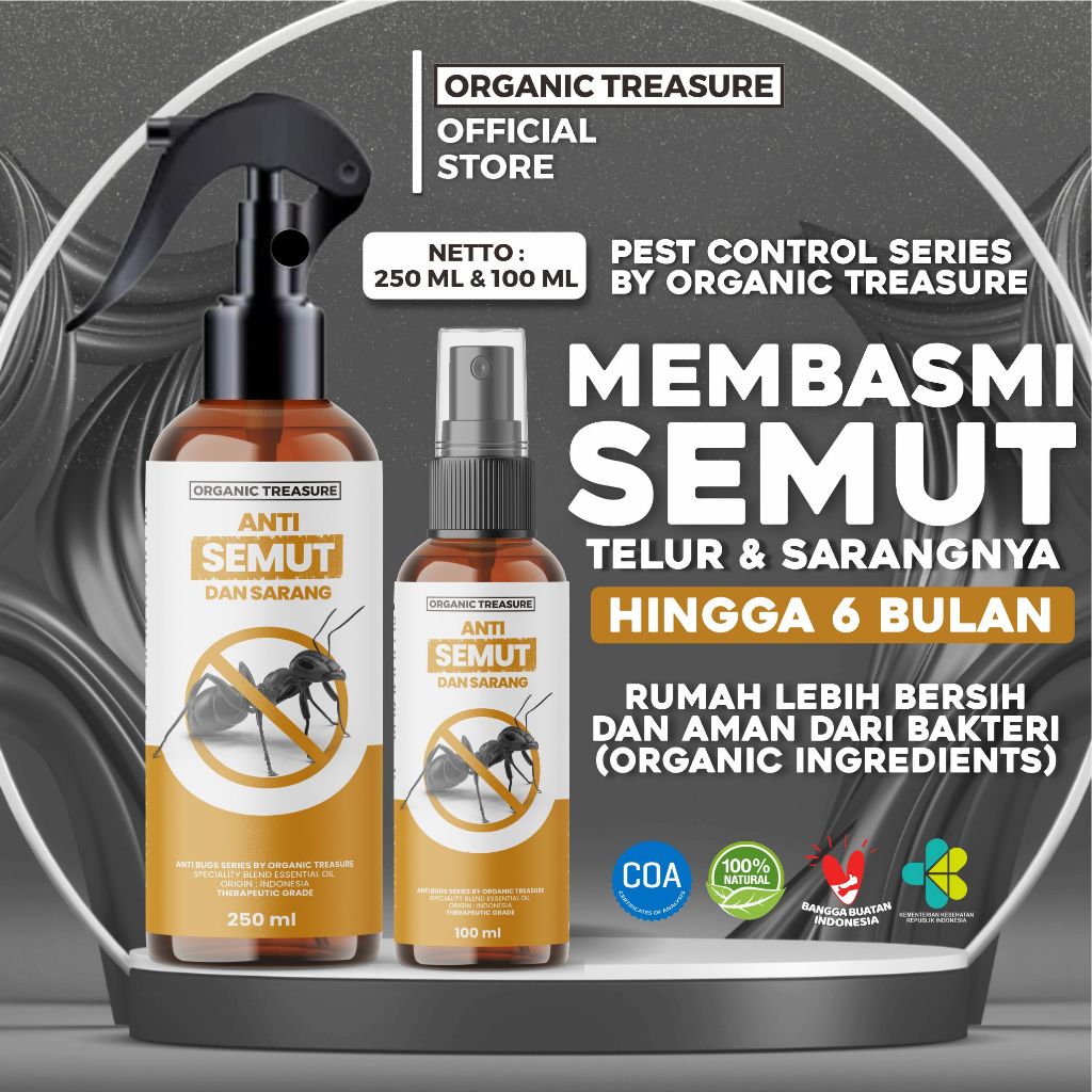 Jual ORGANIC TREASURE - PEMBASMI SEMUT JAHAT Spray Pembasmi Hama Rumah Tangga Series (Pest ...
