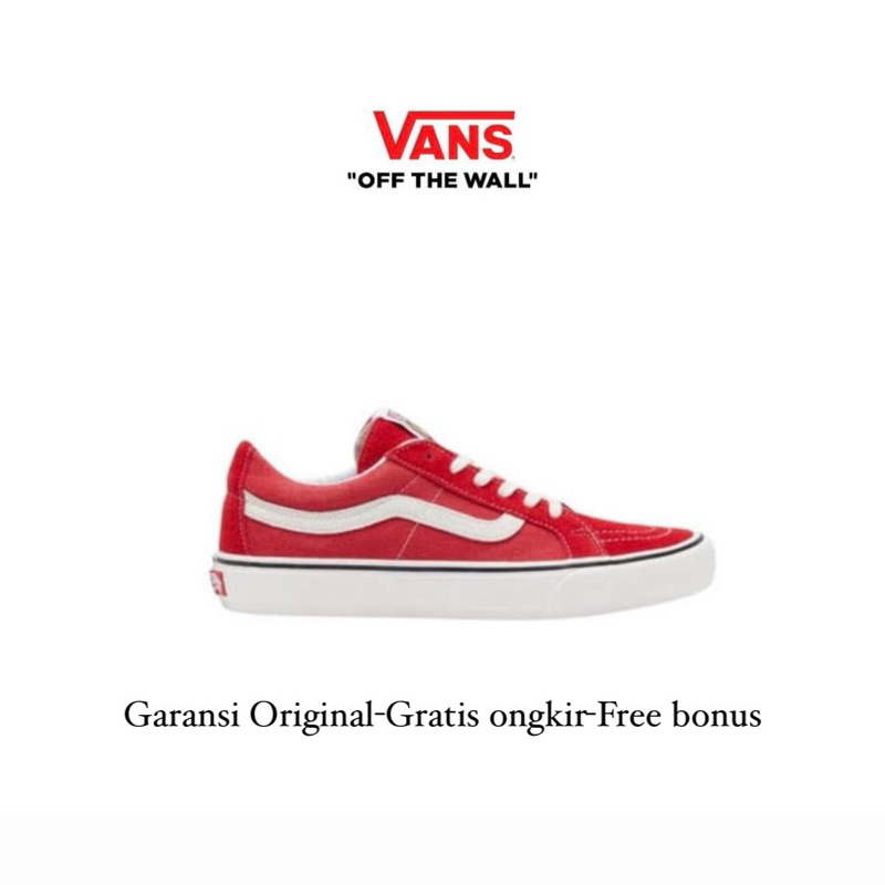 Jual Vans Sk8 Low Red White Original | Shopee Indonesia