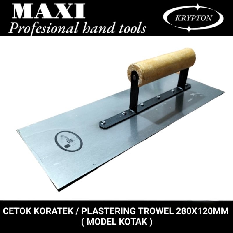 Jual Maxi cetok koratek / plastering trowel 280x120mm handle kayu ...