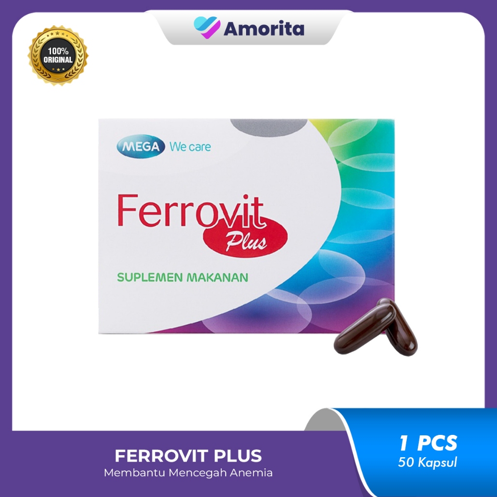 Jual Mega We Care Ferrovit Plus isi 50 Kapsul - Mencegah Anemia ...