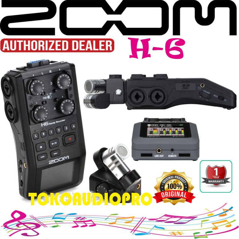 Jual Zoom H6 All Black Handy Recorder Zoom H-6 Original Zoom | Shopee ...