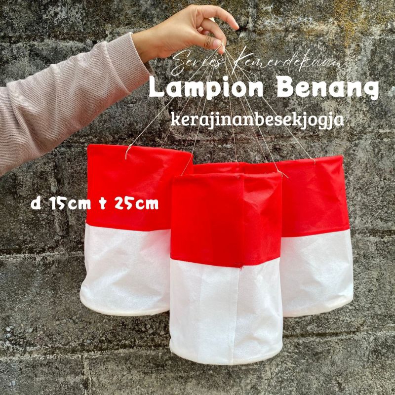 Jual LAMPION KAIN MERAH PUTIH | lampion custom lampion agustusan ...