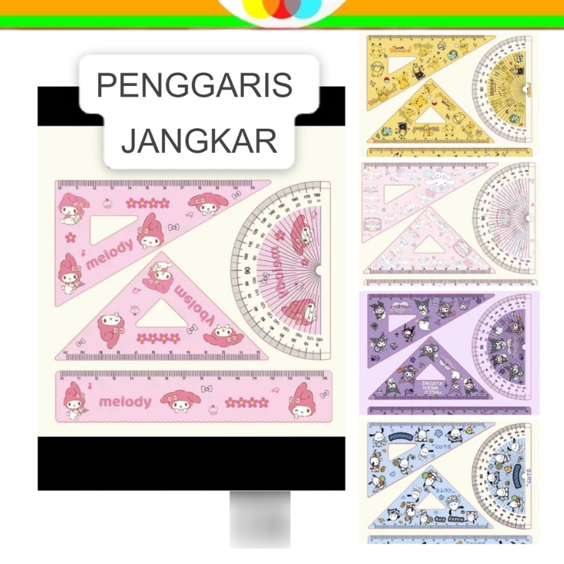 Jual SET PENGGARIS JANGKA BUSUR SANRIO ANIME | PERLENGKAPAN ALAT TULIS ...