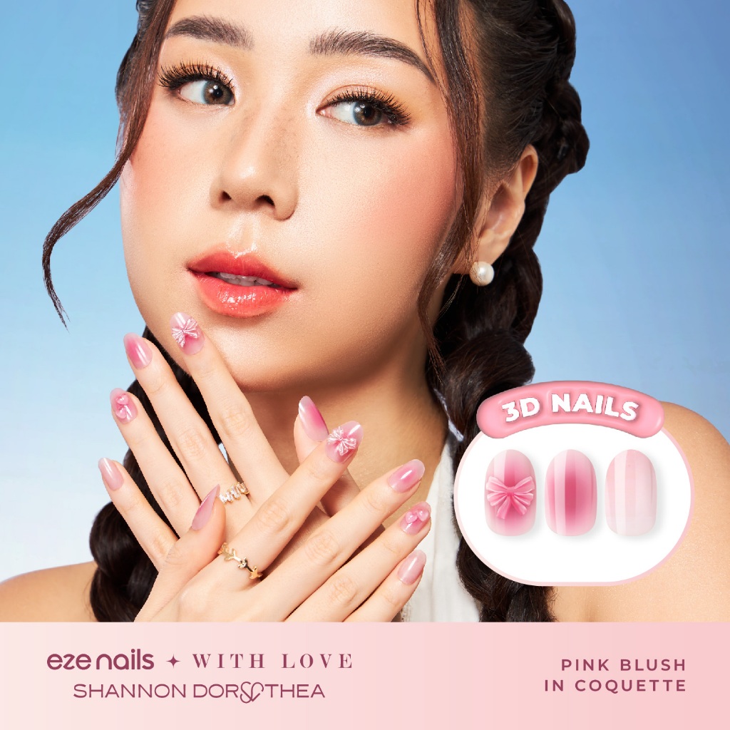 Jual Eze Nails - Pink Blush in Coquette Spot On Manicure (Kuku Palsu ...