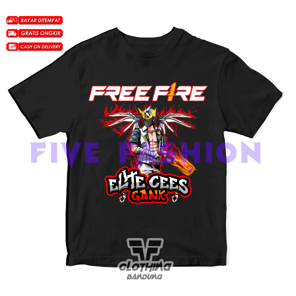 Jual Kaos Free Fire Anak Char Elite Cees SG OPM Sayap New Skin Free ...