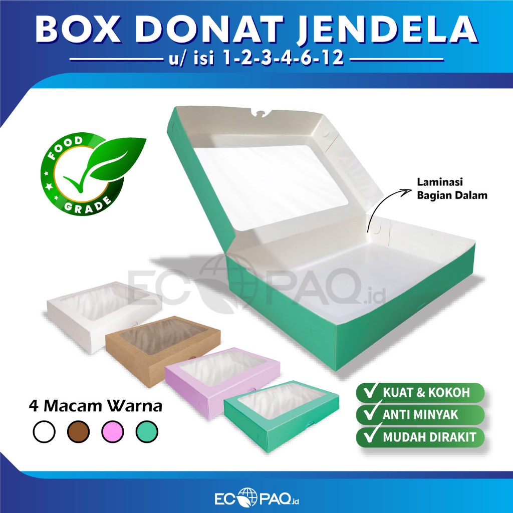 Jual Box Donat - Kotak Kue dengan JENDELA | Shopee Indonesia