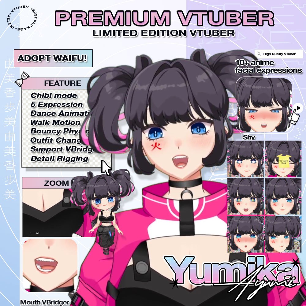 Jual Raih Eksklusivitas dengan Premium Vtuber Live2D Model Yumika Ayumi Limited Edition, Vtuber ...