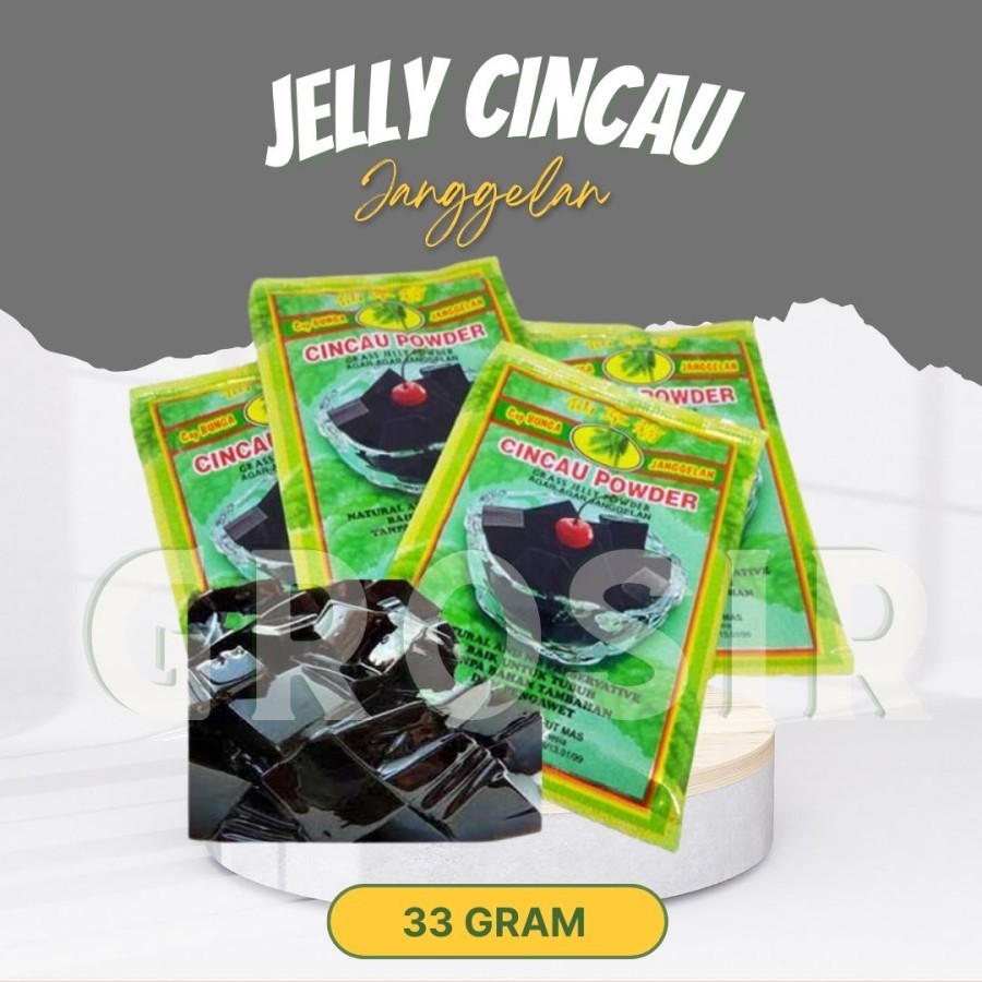 Jual Agar Janggelan / Cincau Powder Cap Bunga Janggelan / Grass Jelly ...