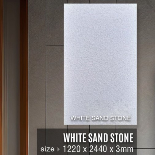 Jual Wall Panel Papan Dinding PVC Board 122x244 White Sand Stone Putih ...