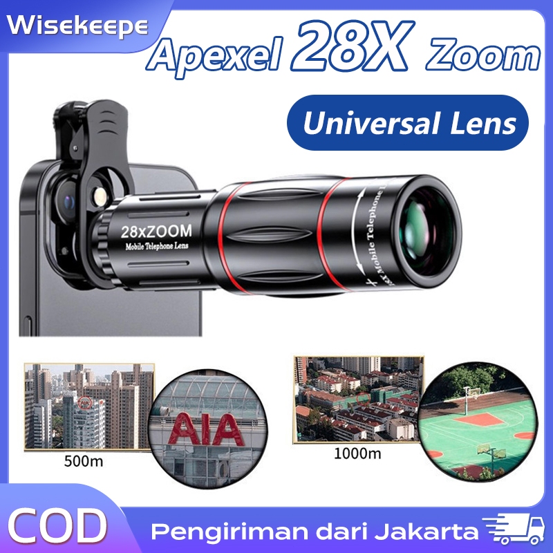 Jual lensa Apexel 28x Zoom Ori Lensa Kamera Hp Apexel 18x25 Telezoom ...