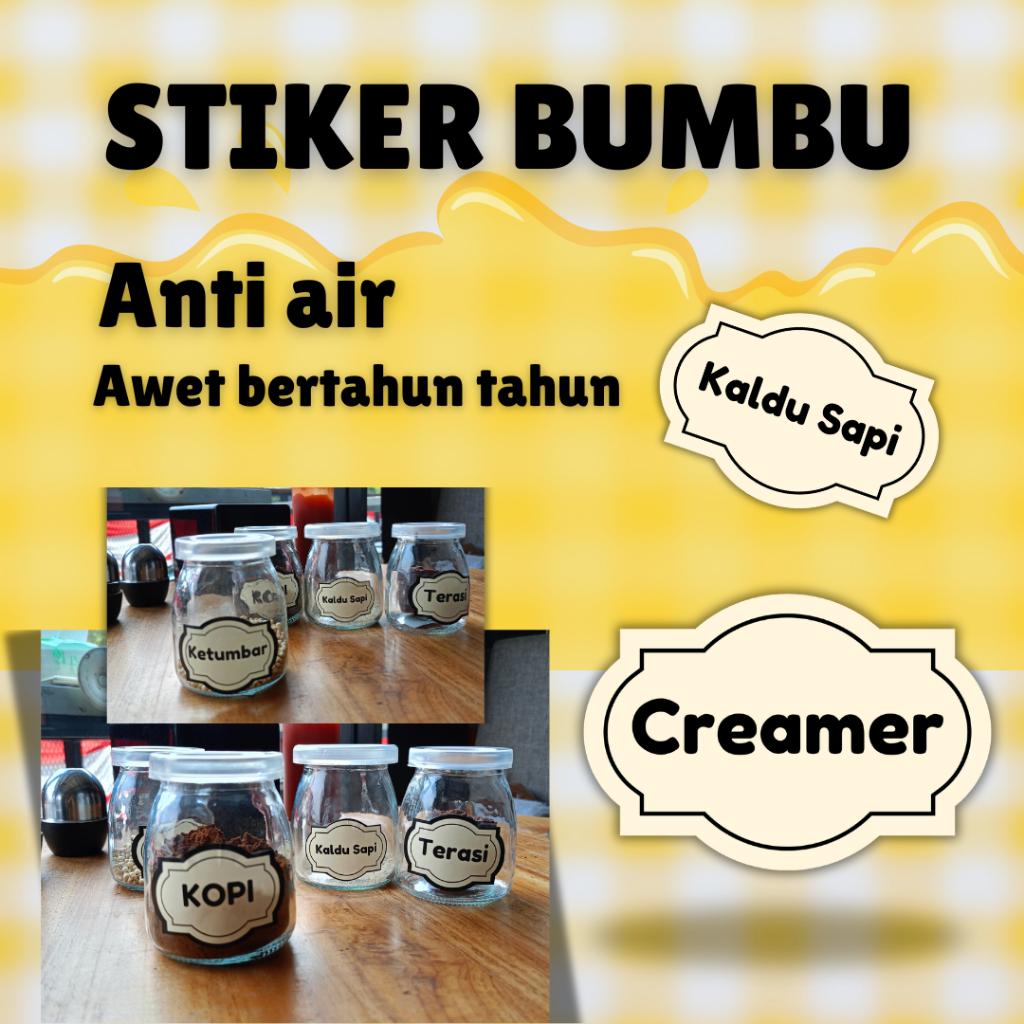 Jual STIKER BUMBU | STICKER LABEL BUMBU | STIKEL BUMBU DAPUR | NAMA ...