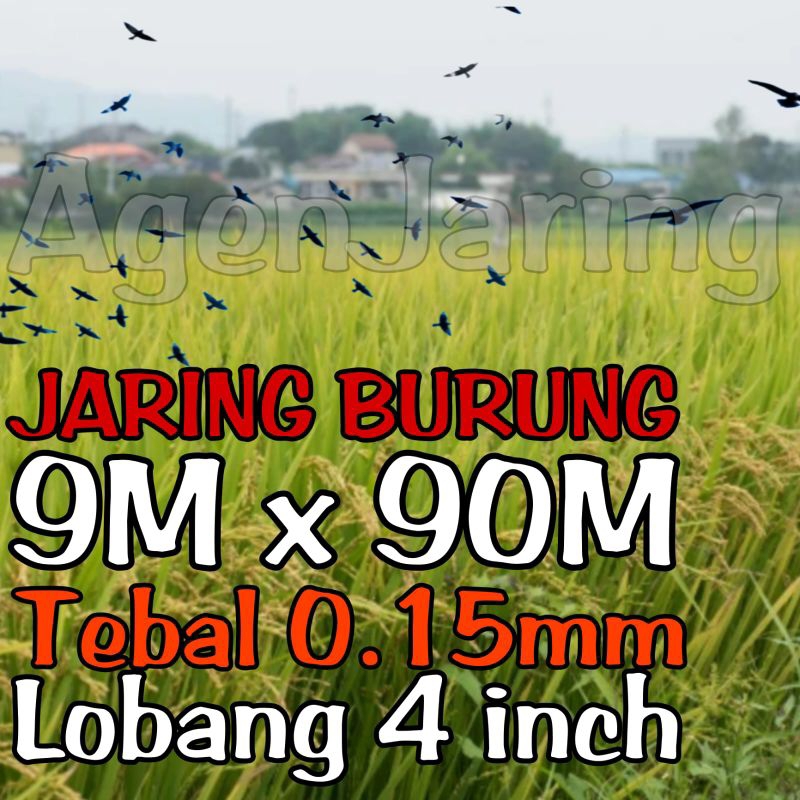 Jual JARING 0.15mm / JARING BURUNG / JARING PADI SAWAH / JARING 9MX90M ...