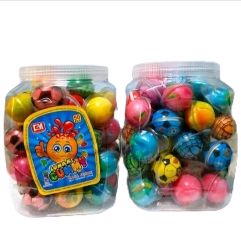 Jual Permen Viral Lunak Gummy Bulat Rasa Buah Isi 50 Pcs | Shopee Indonesia