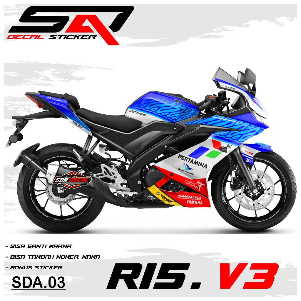 Jual Stiker Custom Full Body R15 V3 - Dekal Sticker Variasi Motor R15 ...