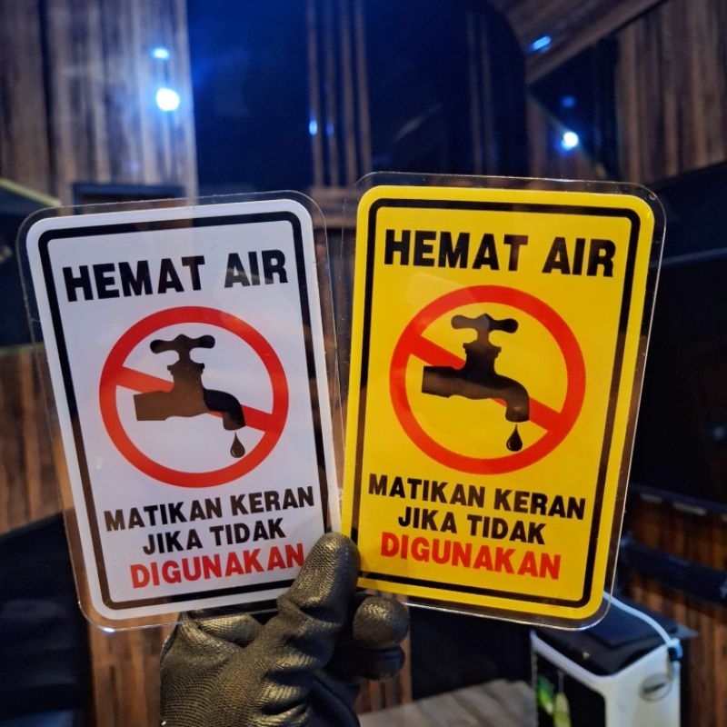 Jual akrilik hemat air atau matikan keran jika tidak digunakan ukuran ...
